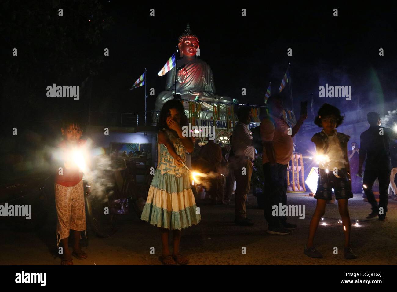 May 16, 2022, Kolkata, West Bengal, India: Buddhist monks and devotees ...