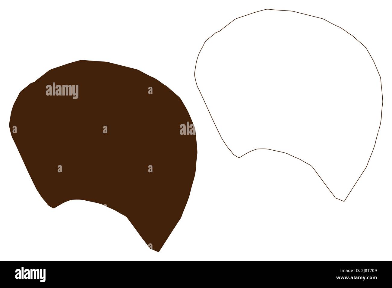 Banaba Island (Republic of Kiribati, Pacific Ocean) map vector ...