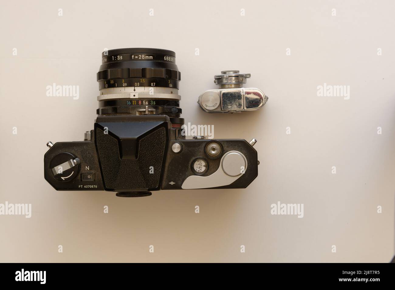 Camera size comparison - tiny miniature camera with full size SLR ...