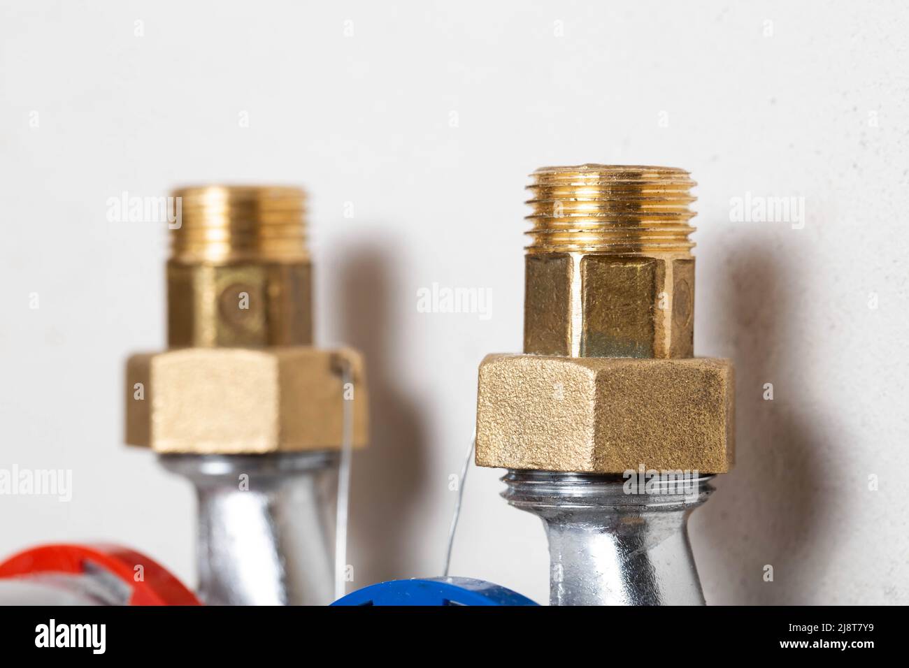 Threaded fitting, the connecting part of the pipeline in the water ...