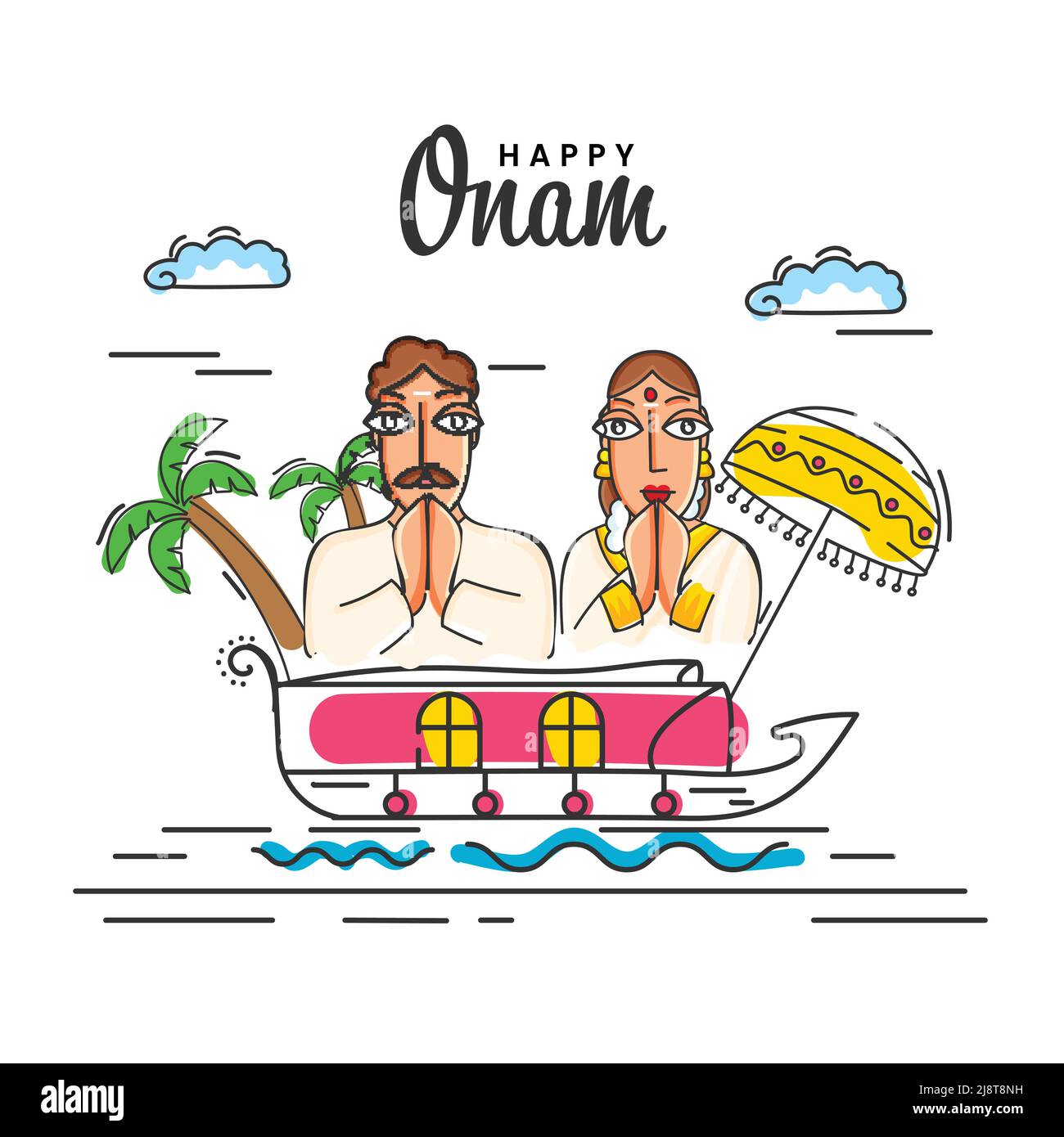 Kerala namaste Stock Vector Images - Alamy