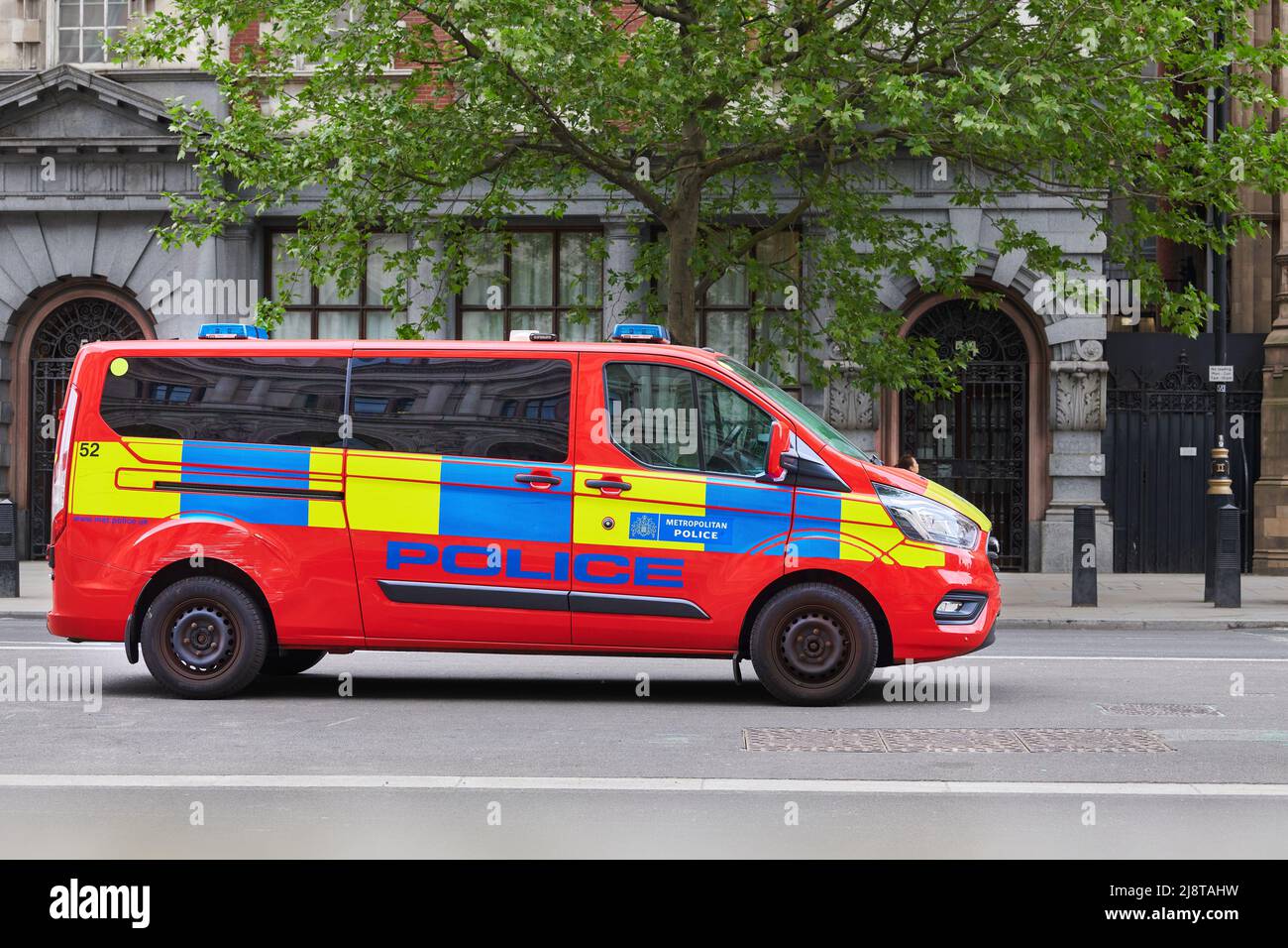 Empty police van of the Metropolitan Police, parked in Parliament ...