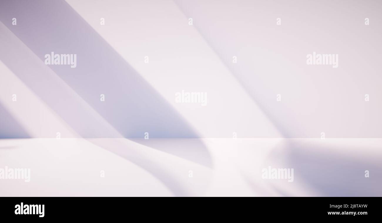 Blank colorful wall background and hard falling shadow. 3D rendering ...