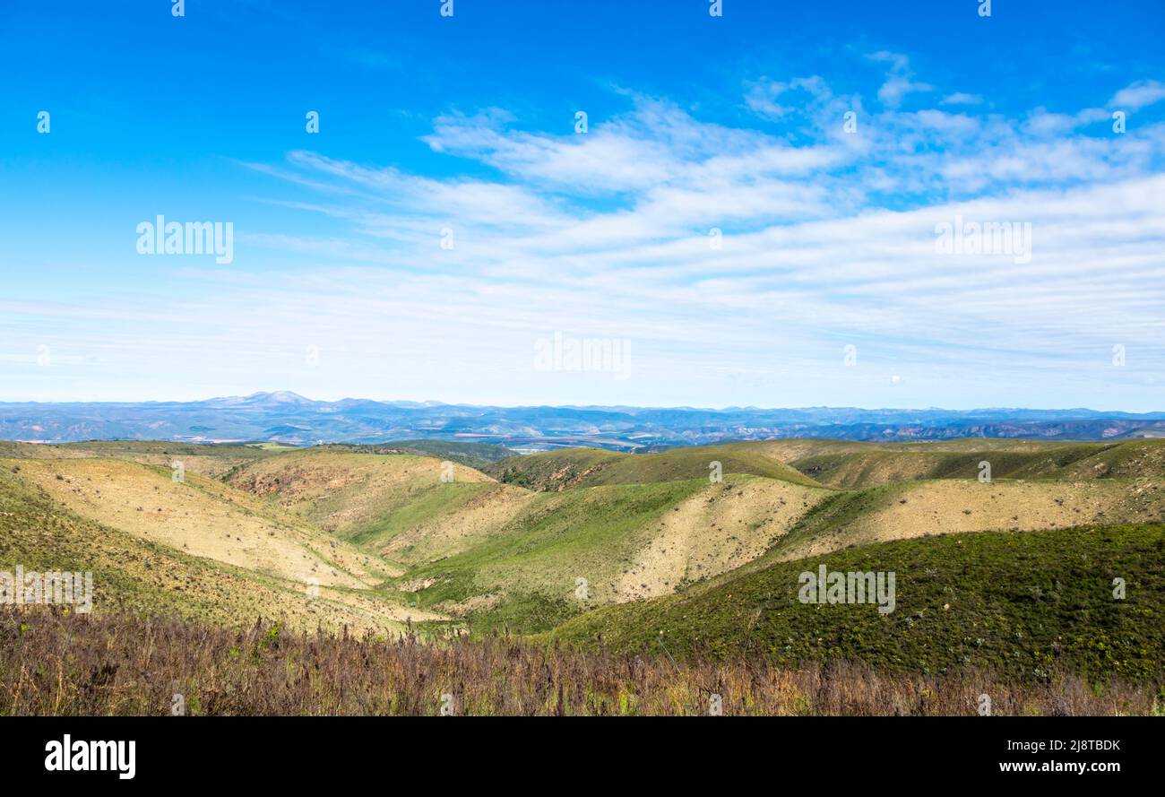 Hills covered with green grass at Baviaanskloof South Africa Stock ...