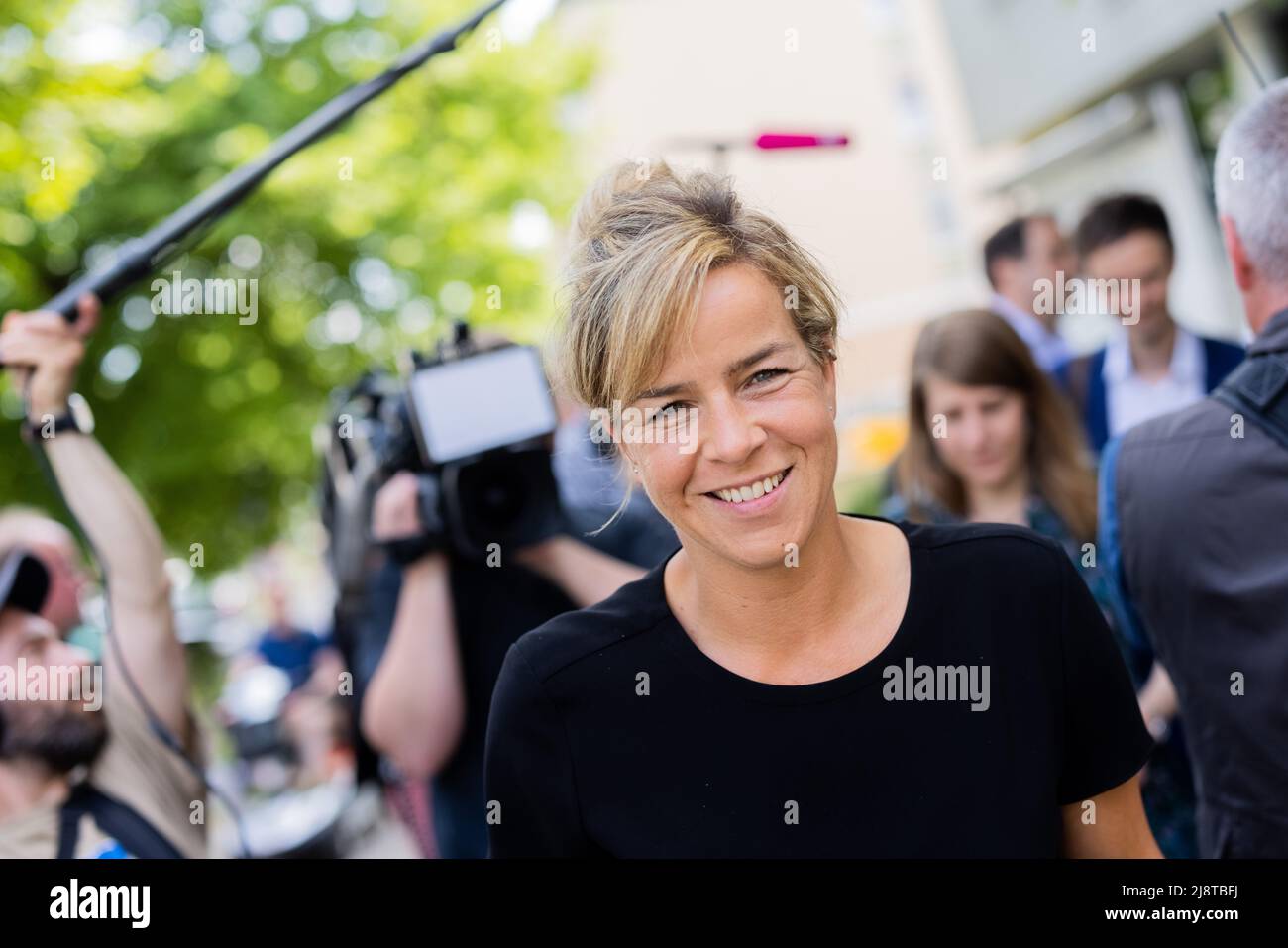 Duesseldorf, Germany. 18th May, 2022. Mona Neubaur, top candidate and ...