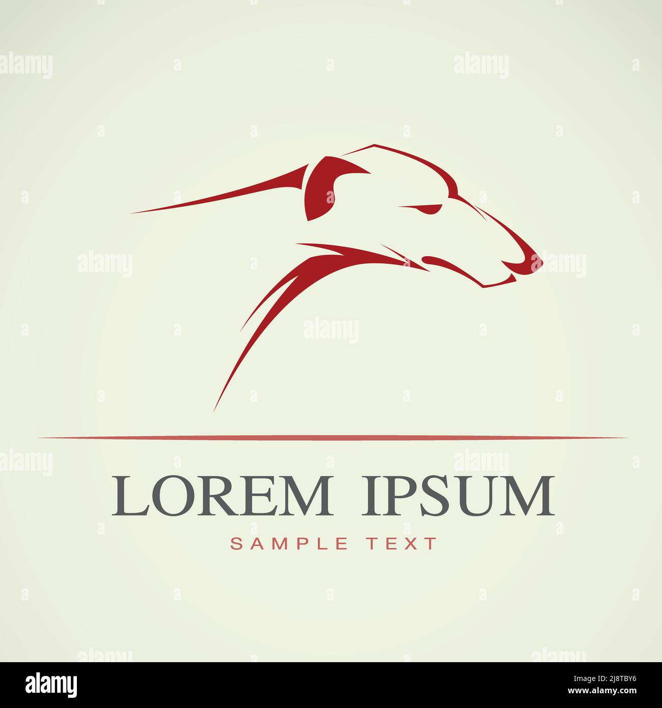 Vector of a dog on white background. Easy editable layered vector ...