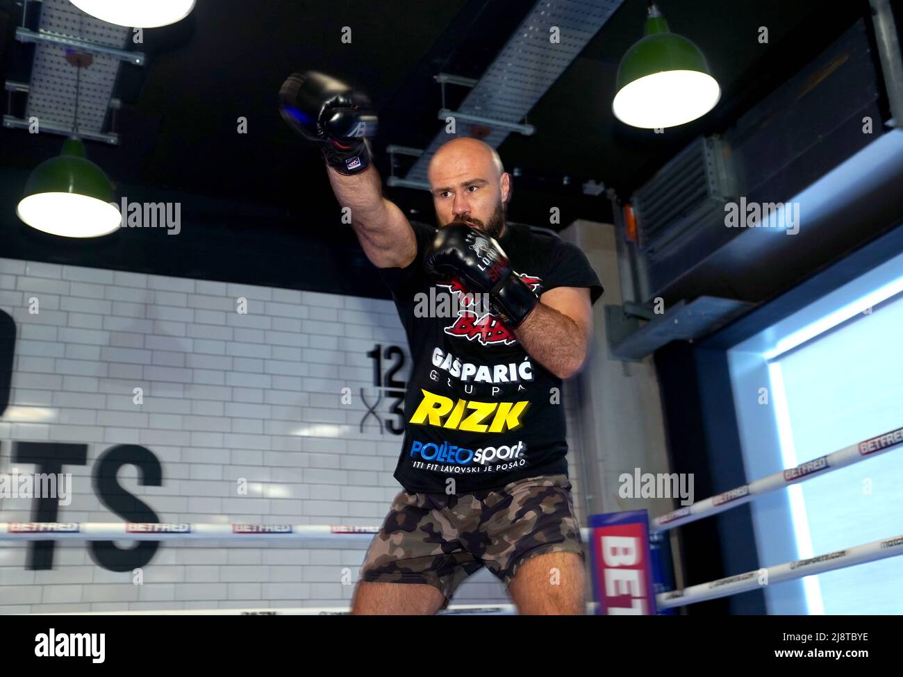 Alen Babic during a media workout at 12X3 Boxing, London. Picture date ...