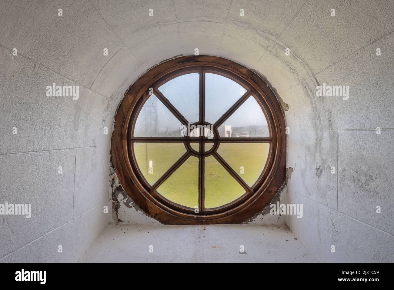 Window detail in the tower of the Seal Point Lighthouse, Cape St ...