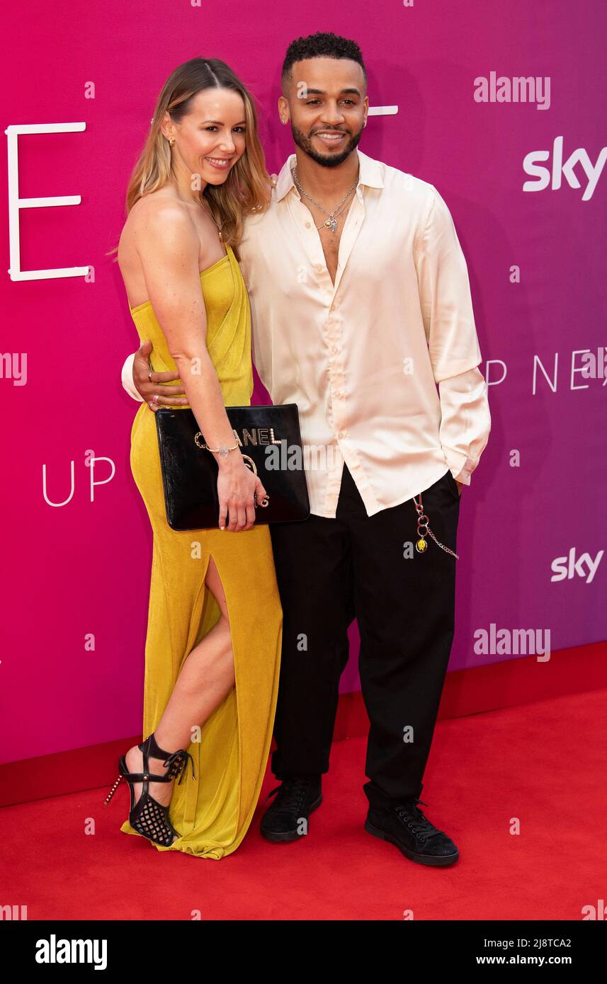 London, UK. Sarah Richards and Aston Merrygold at Sky's Up Next event ...