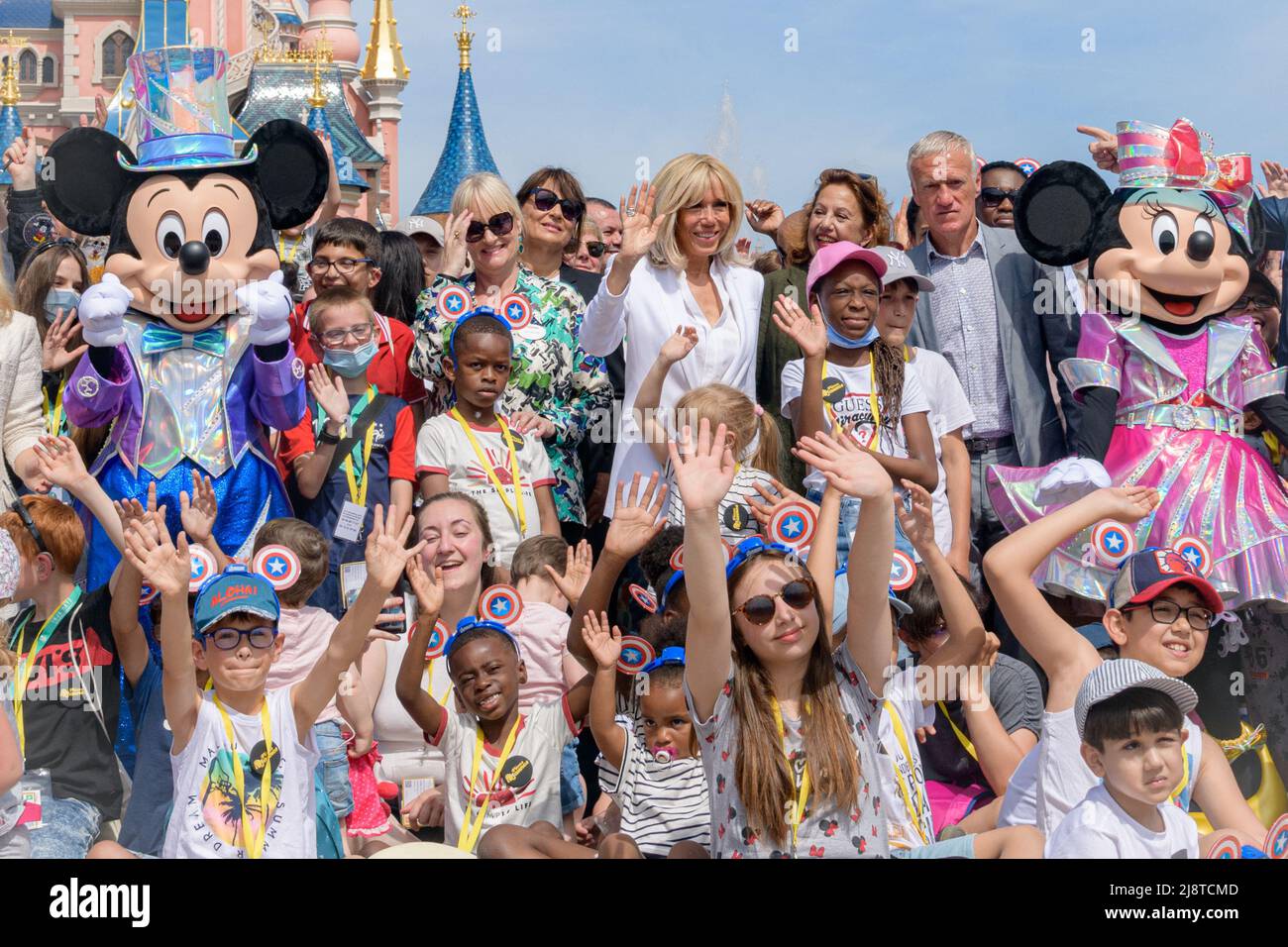 Natacha Rafalski, CEO of Disneyland Paris with Brigitte Macron, French ...