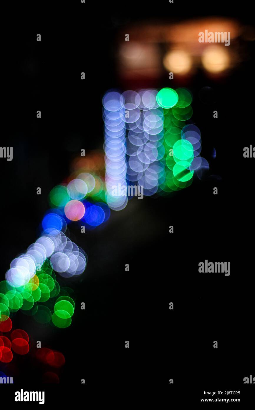 Blurry blue background green glow hi-res stock photography and images ...