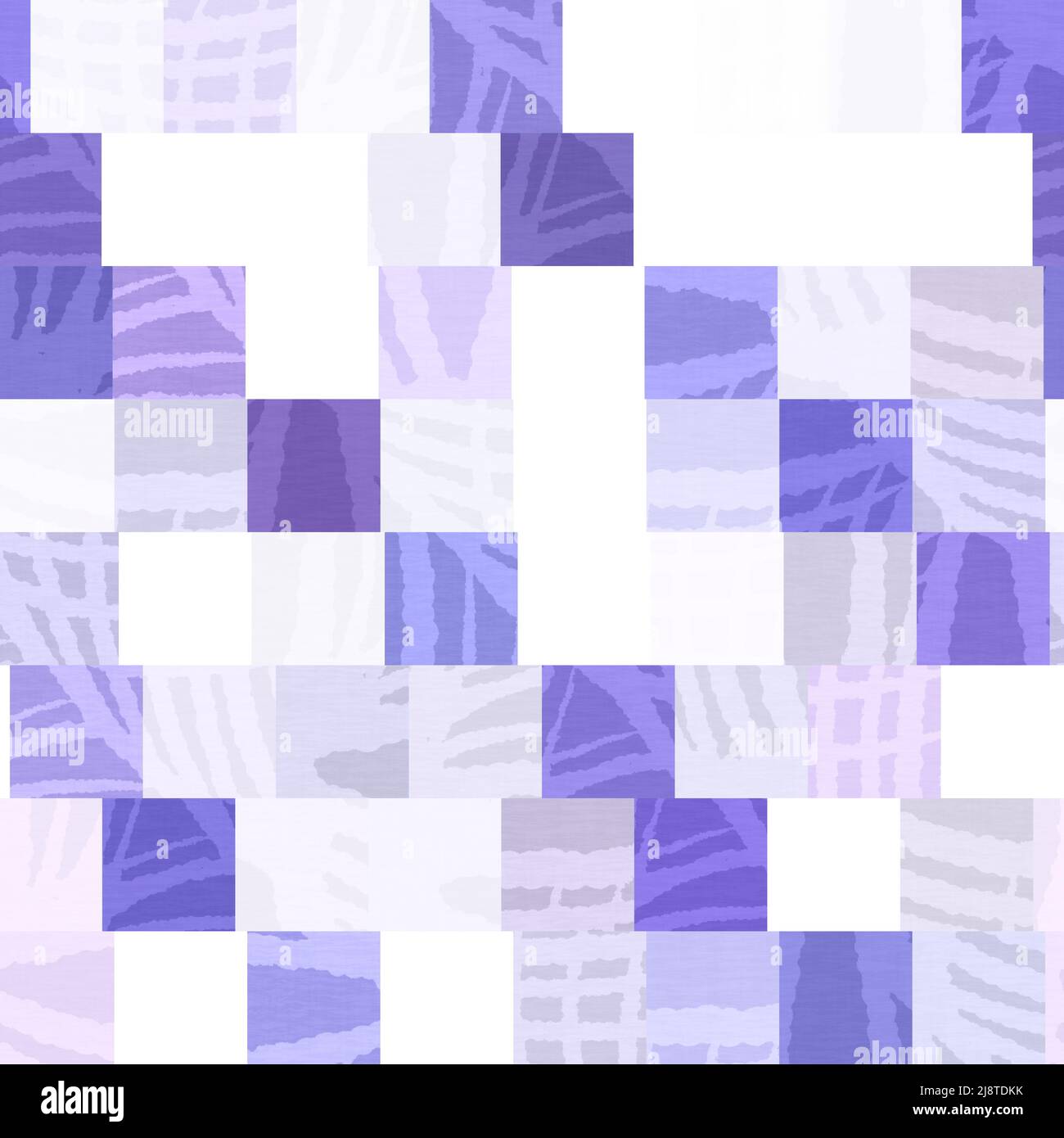 Random patchwork purple mosaic pixel grid seamless pattern. Modern ...