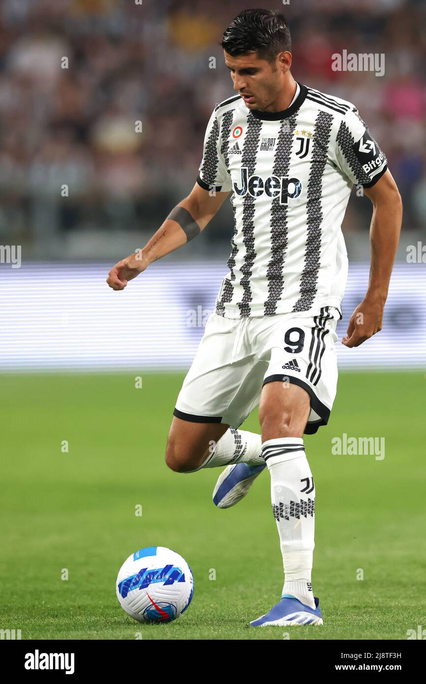 Turin, Italy, 16th May 2022. Alvaro Morata of Juventus during the Serie A match at Allianz ...
