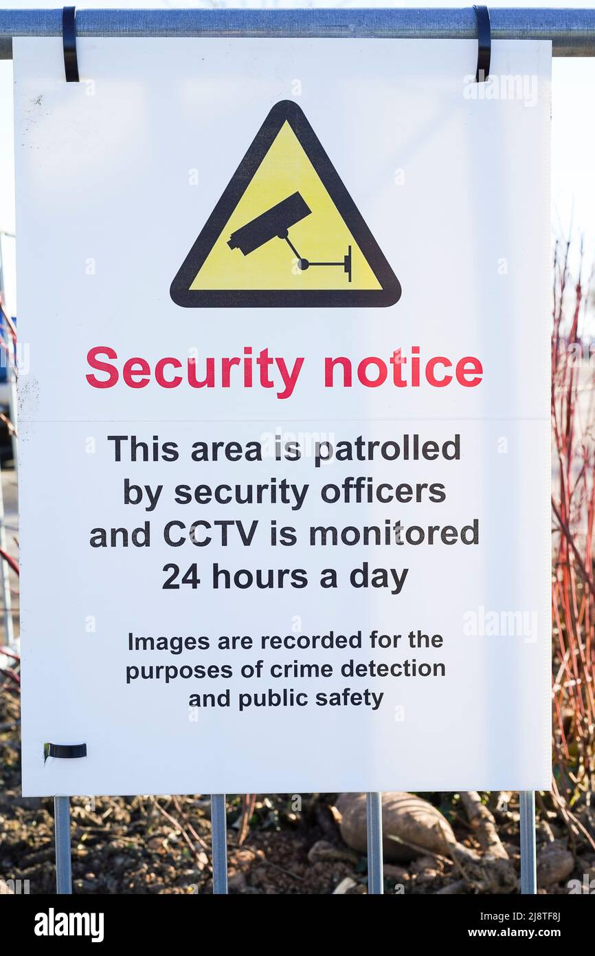 Cctv notice hi-res stock photography and images - Alamy