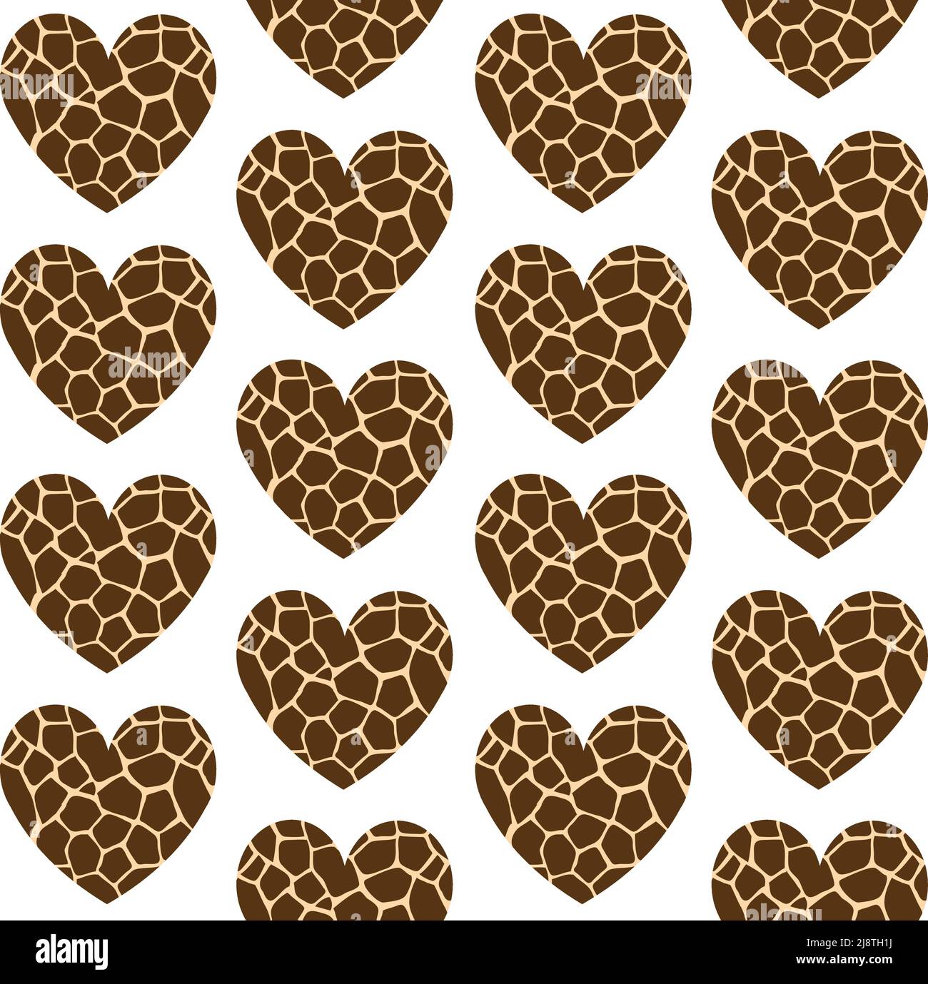 Vector seamless pattern of heart with giraffe fur Stock Vector Image ...