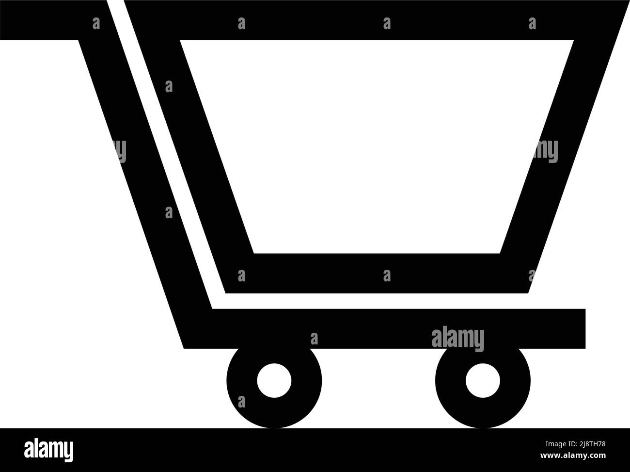 Compact shopping cart icon. Flat design vector. Editable vector Stock ...