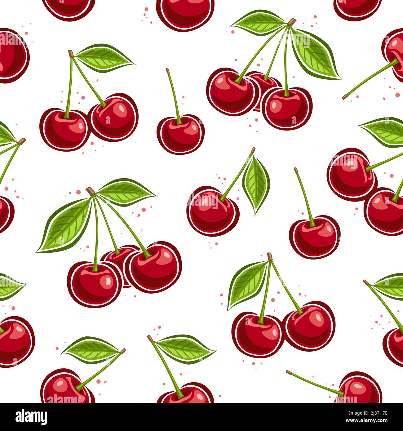 Cherry theme vector hi-res stock photography and images - Alamy