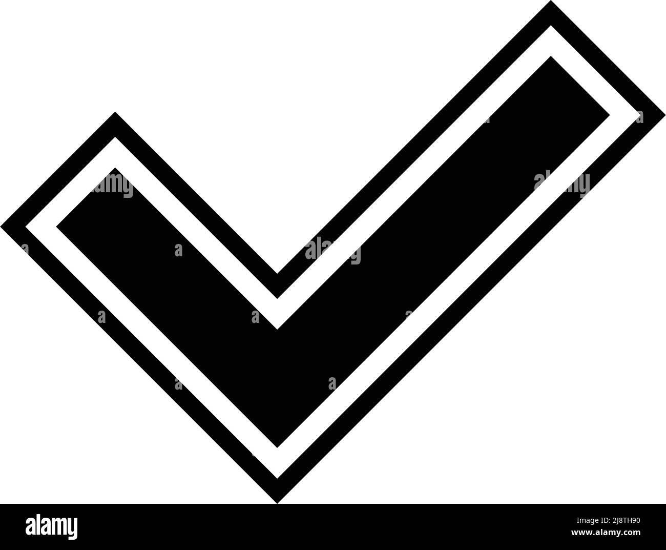 Black check mark icon. Editable vector Stock Vector Image & Art - Alamy