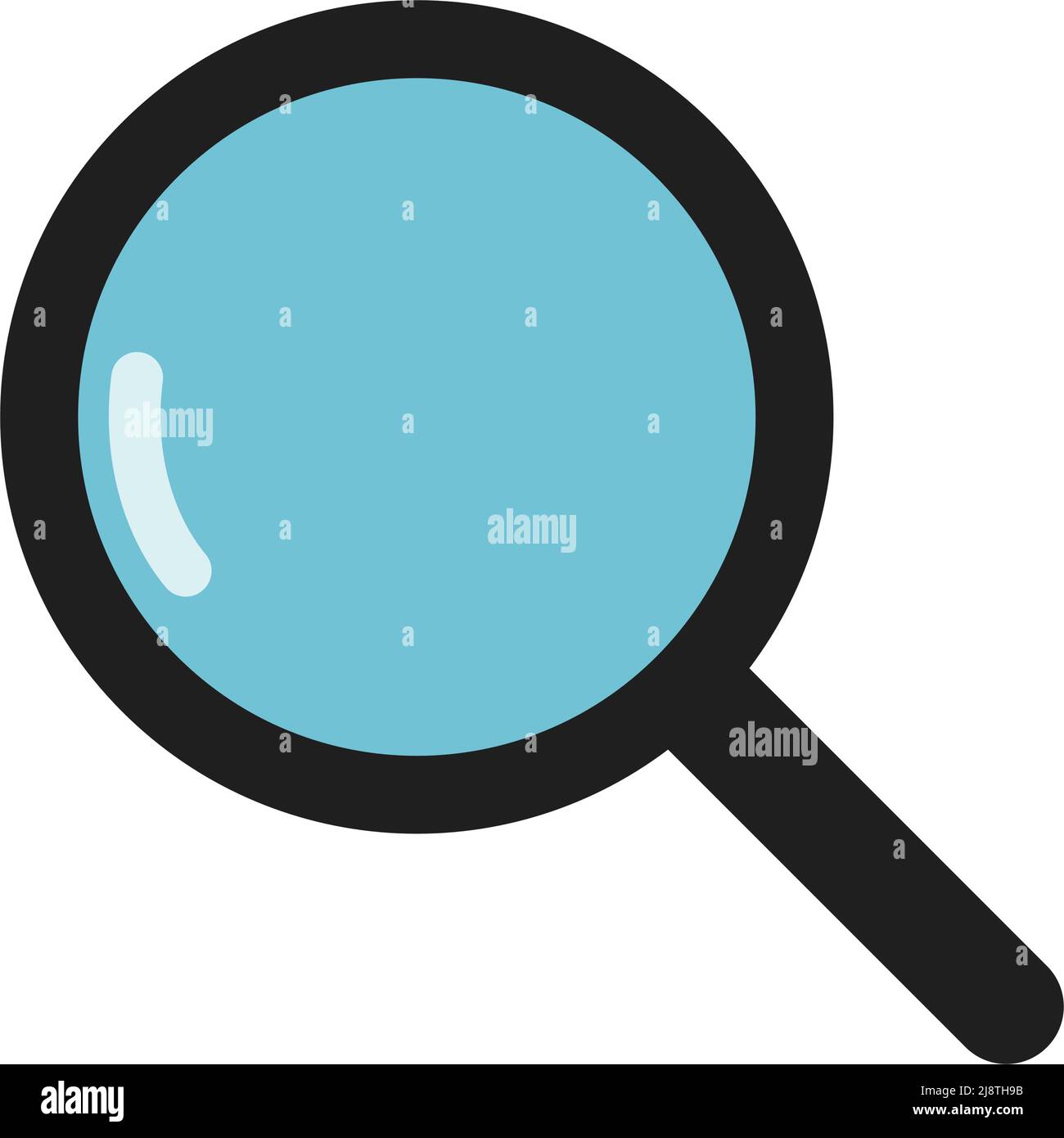 Flat design magnifying glass. Editable vector Stock Vector Image & Art ...