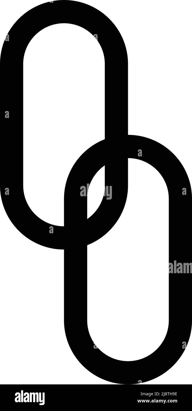 Simple link silhouette icon. Editable vector Stock Vector Image & Art ...