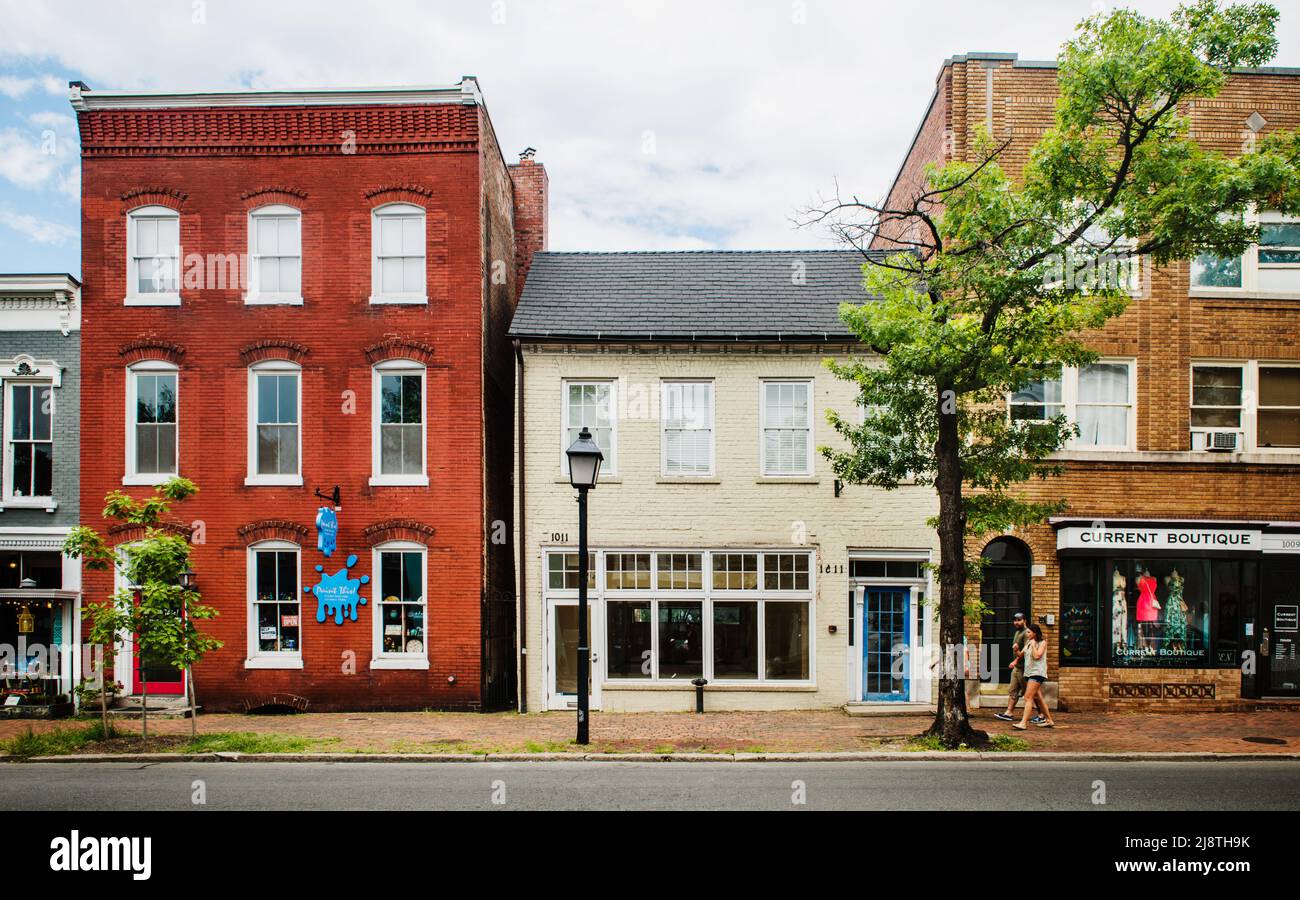Street scene in Alexandria, Virginia, United States Stock Photo - Alamy