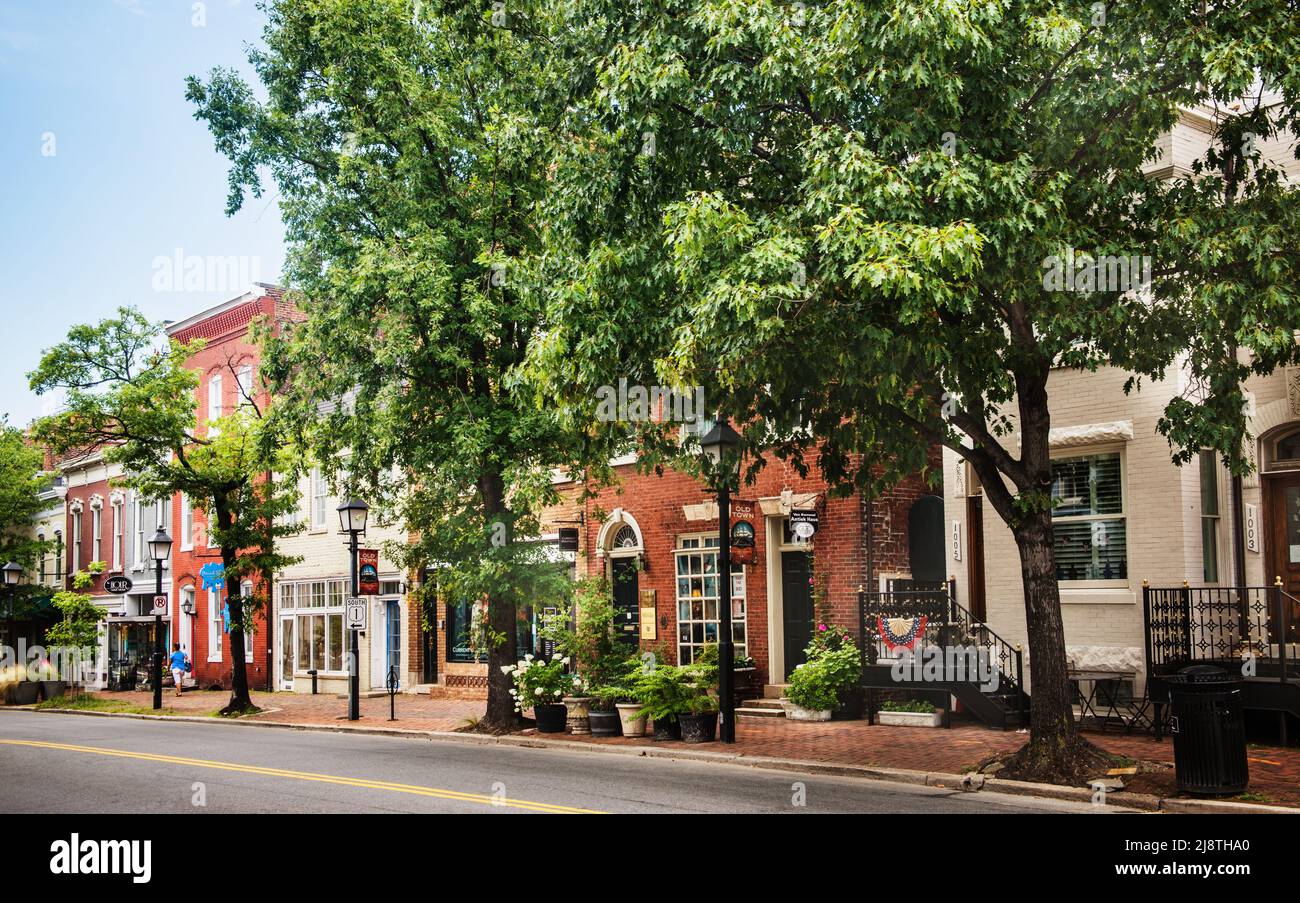 Street scene in Alexandria, Virginia, United States Stock Photo - Alamy