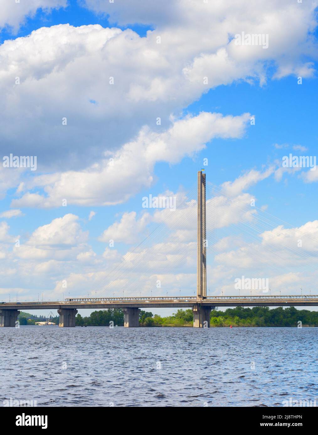 View of Southern bridge in Kiev, Ukraine Stock Photo - Alamy