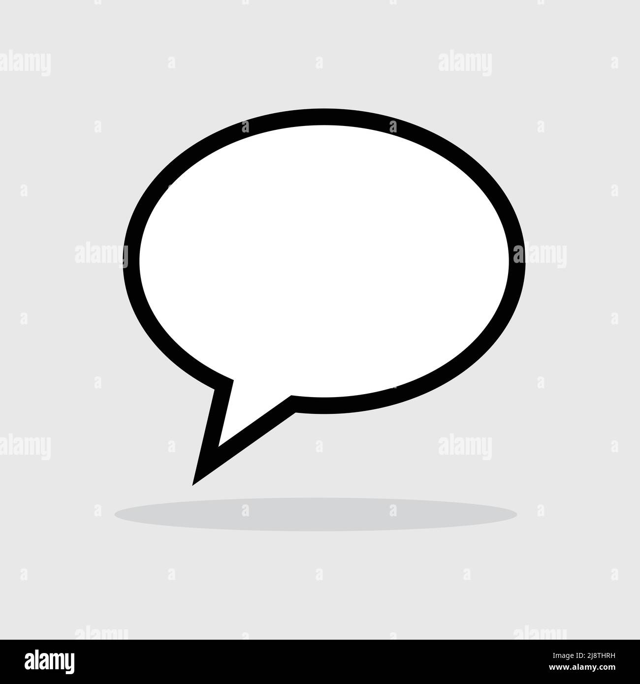 Callout icon with isolated shadow on gray background. Editable vector ...