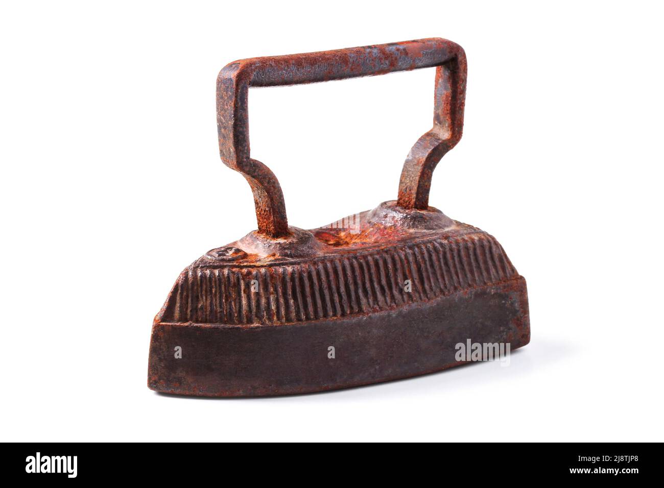 Antique rusty iron iron isolated on white Stock Photo - Alamy