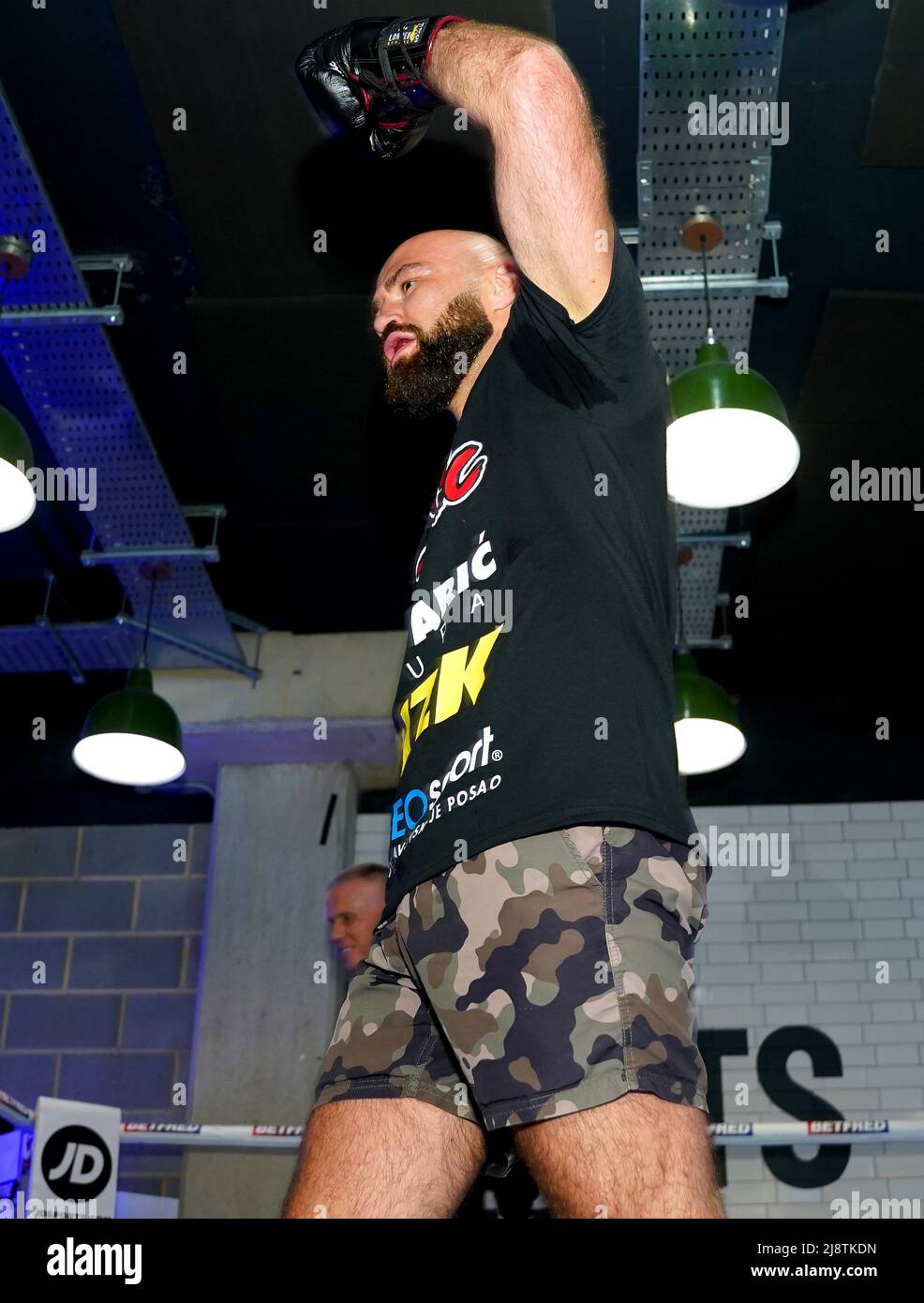 Alen Babic during a media workout at 12X3 Boxing, London. Picture date ...