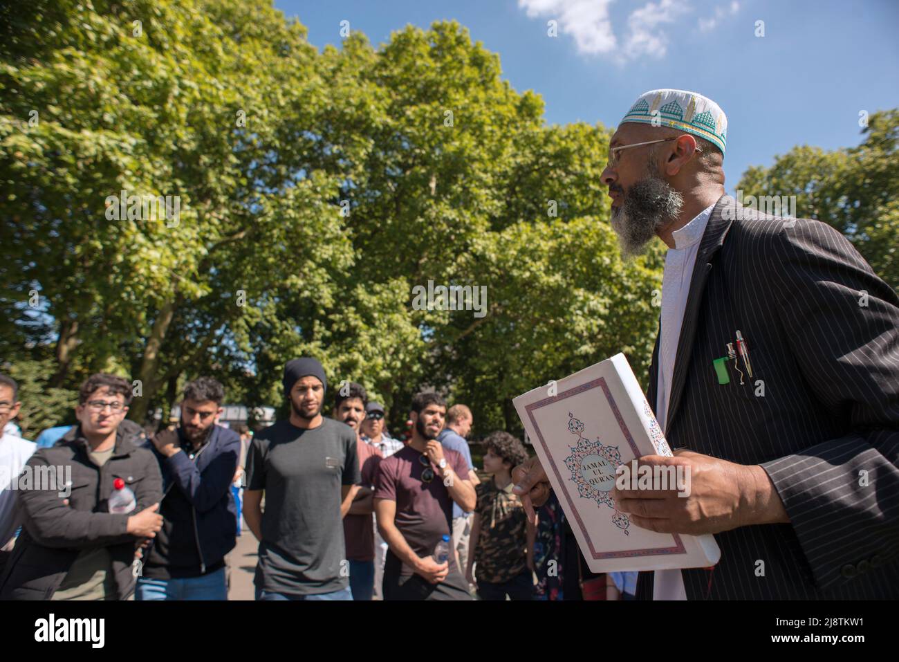 London, 27/08/2017: predicatore islamico - islamic preacher. Speakers ...