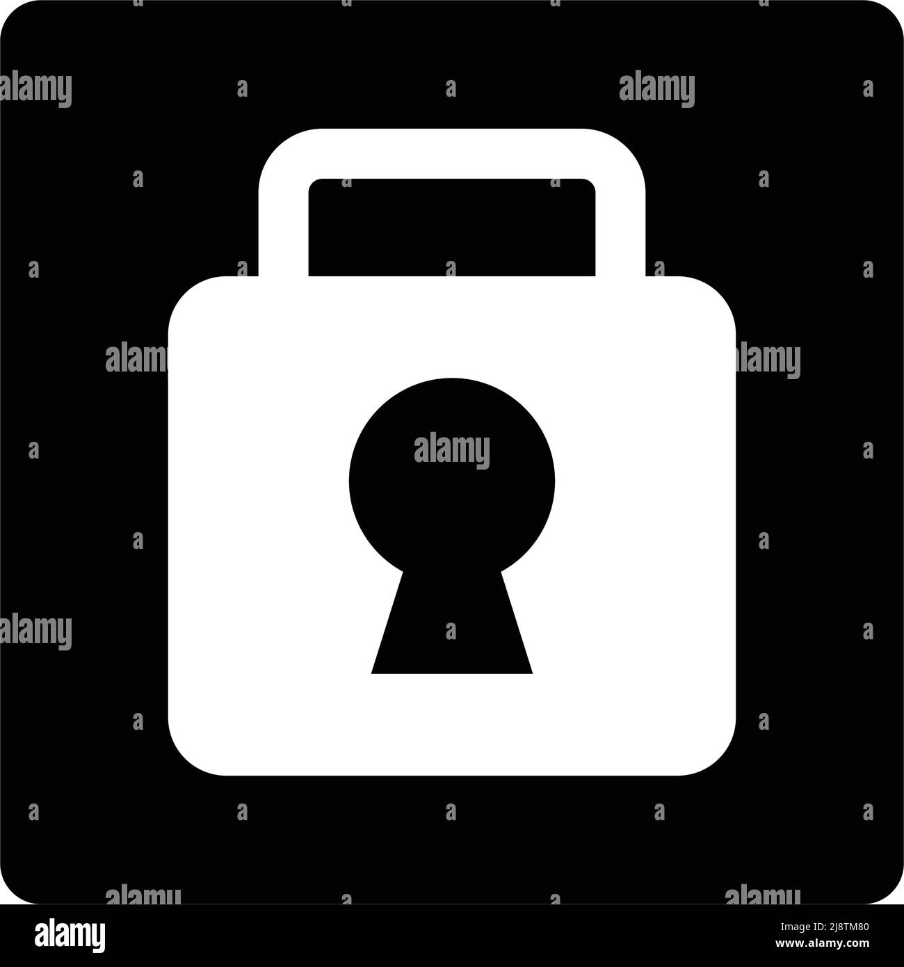 An icon of lock composed of black and white. Vectors about security ...