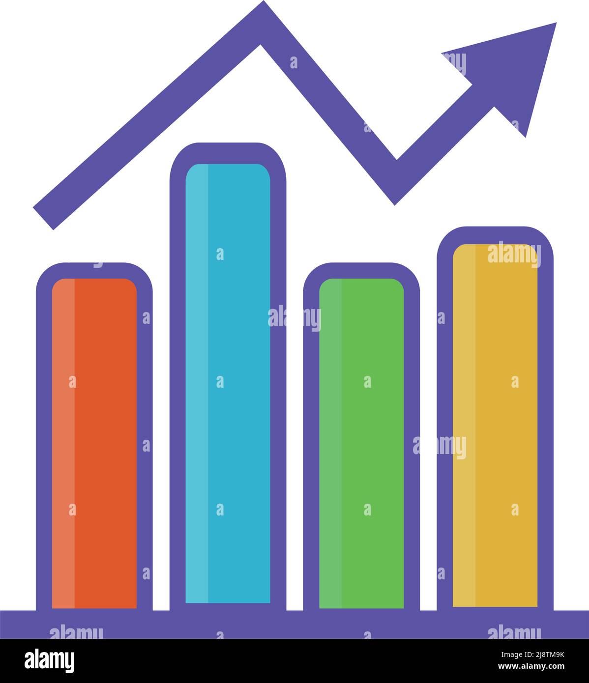 Bar chart icons for business sales, investment quotes, etc. Editable ...