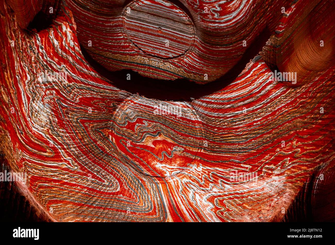 Amazing colorful patterns on walls of sylvinite salt quarry Stock Photo ...