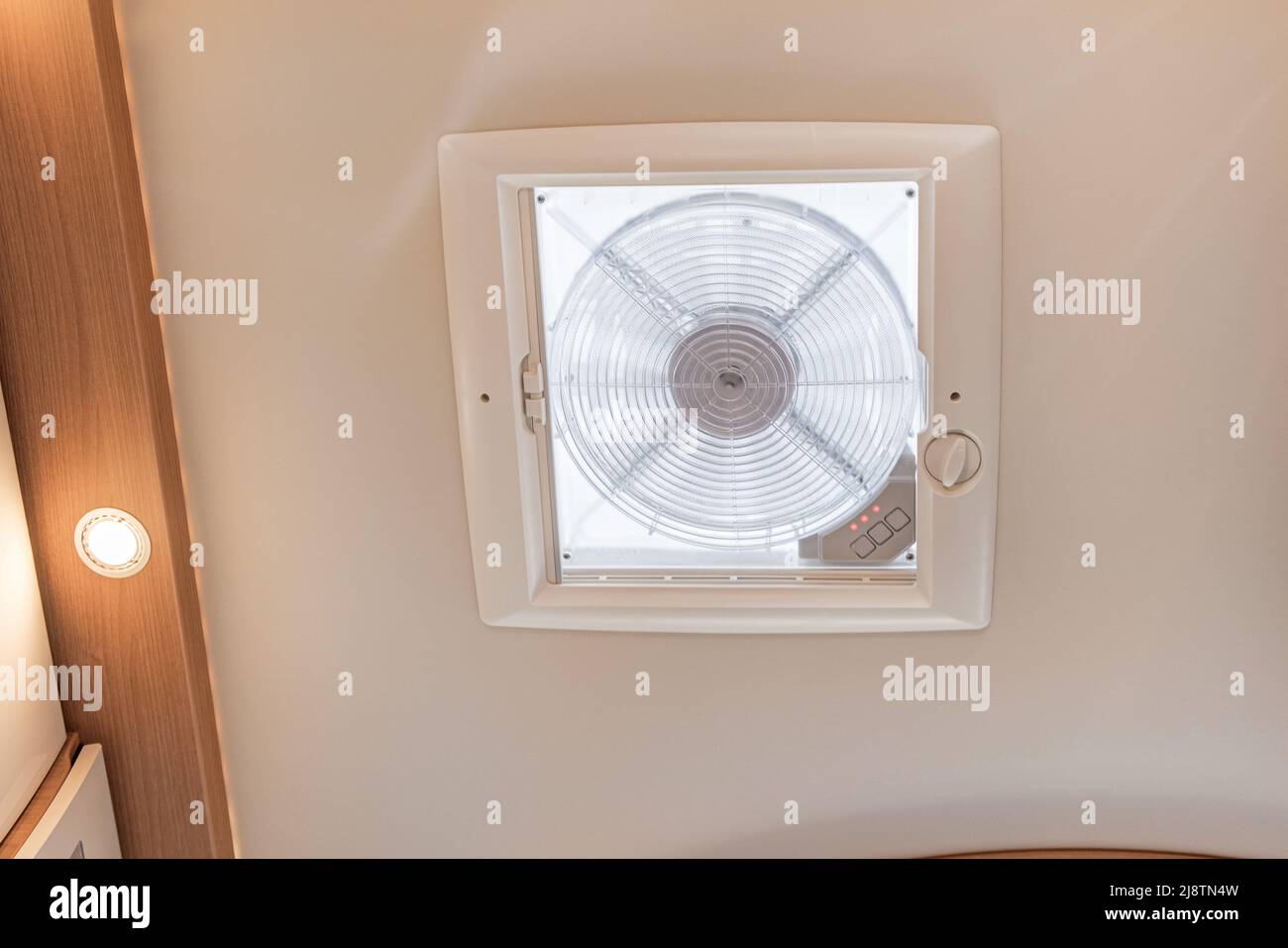 RV Camper Roof Air Cooling Fan Vent Stock Photo - Alamy