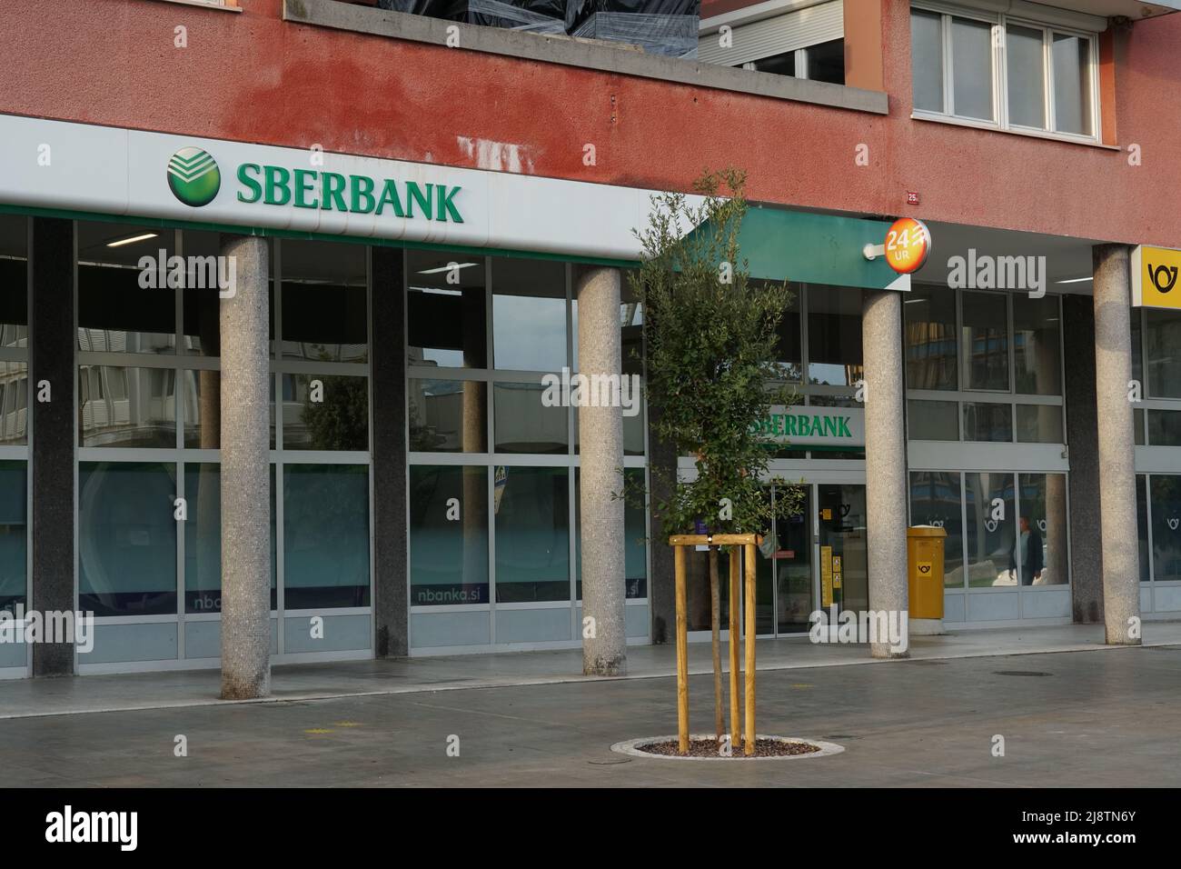 Sberbank russian bank sign logo hi-res stock photography and images - Alamy