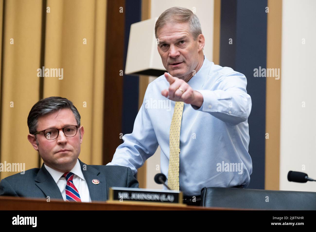 UNITED STATES - MAY 18: Ranking member Rep. Jim Jordan, R-Ohio, right ...