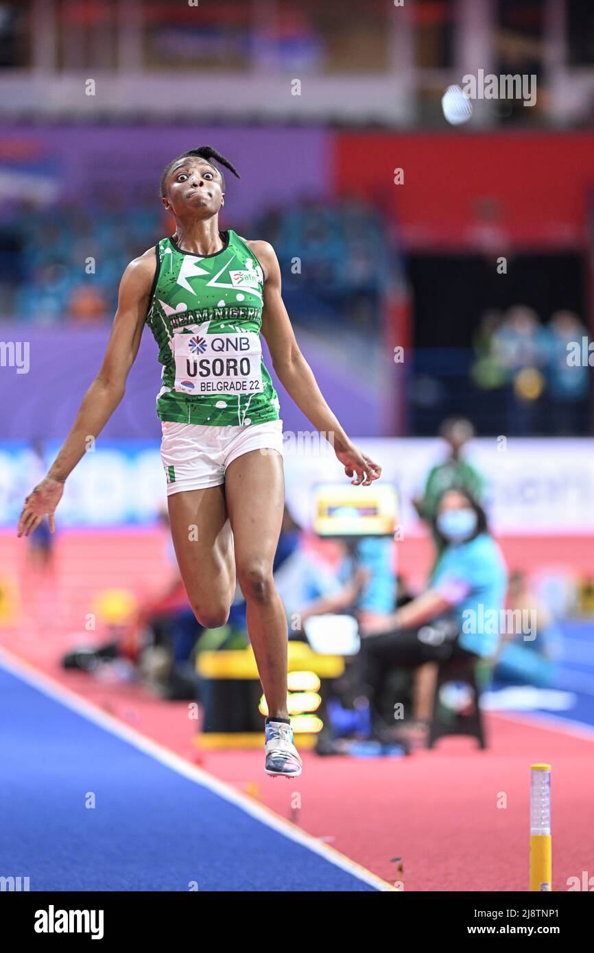 Ruth Usoro participating in the Belgrade 2022 World Indoor ...