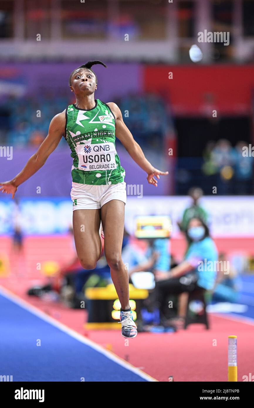 Ruth Usoro participating in the Belgrade 2022 World Indoor ...