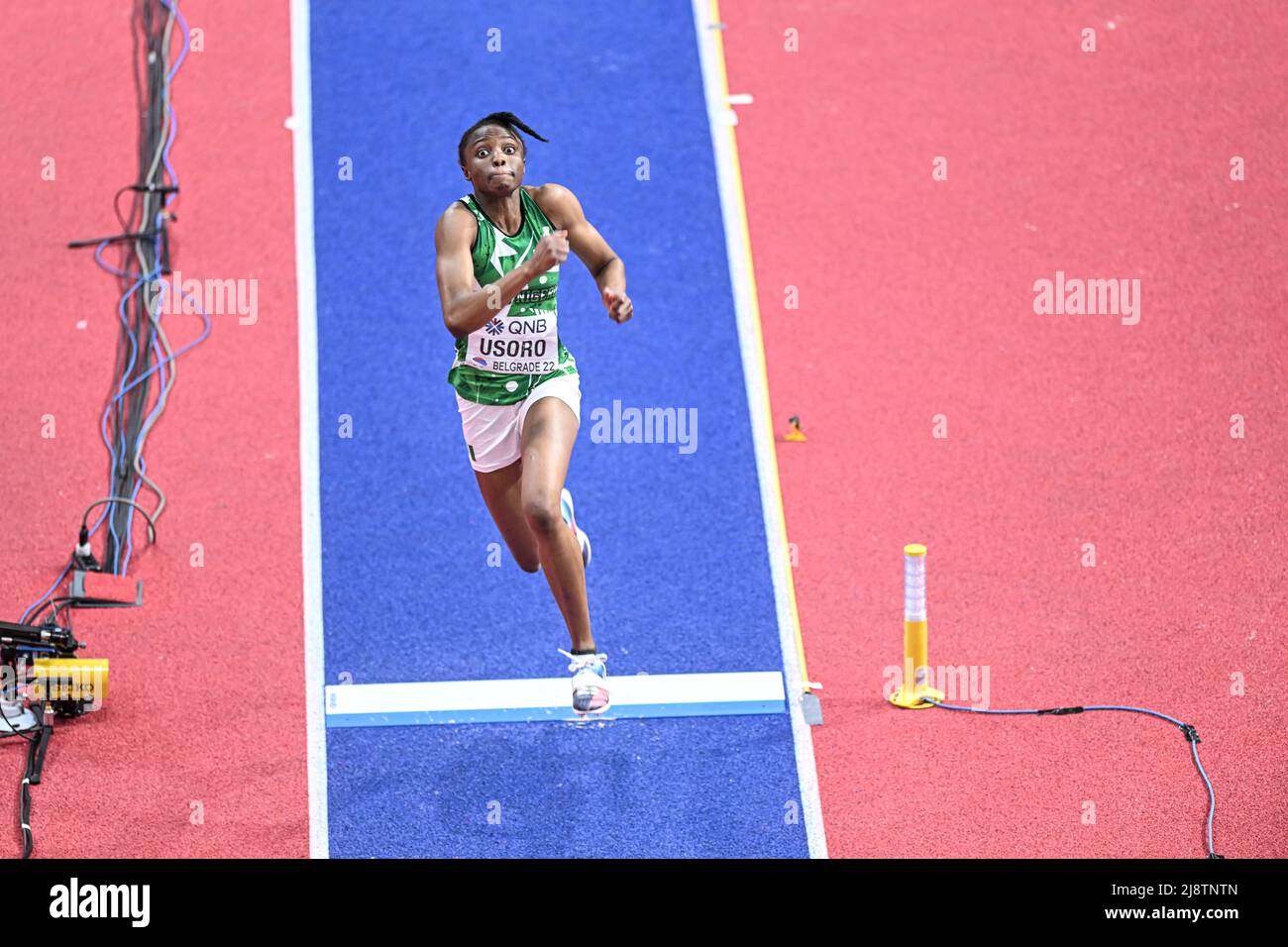 Ruth Usoro participating in the Belgrade 2022 World Indoor ...