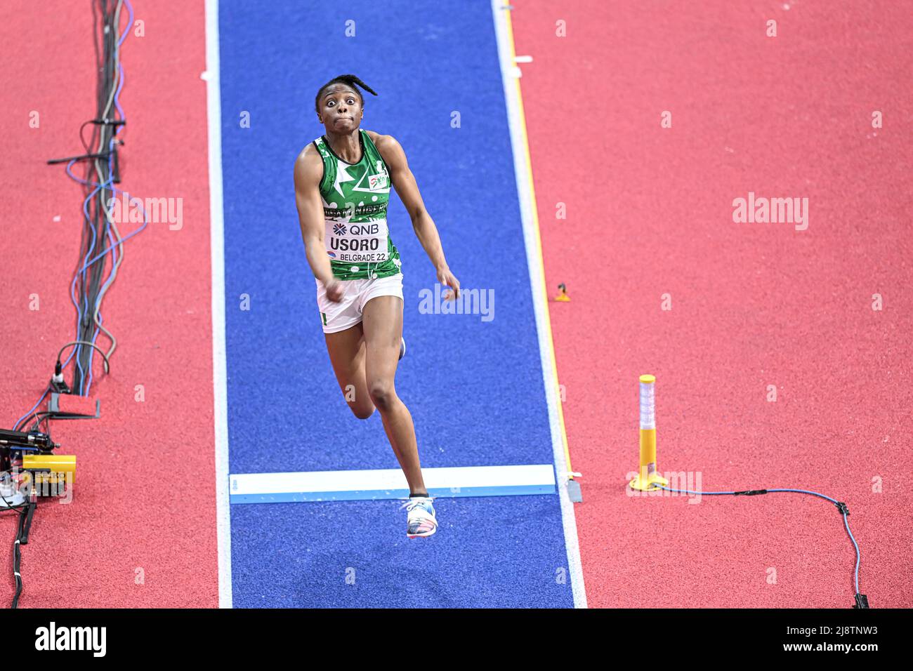 Ruth Usoro participating in the Belgrade 2022 World Indoor ...
