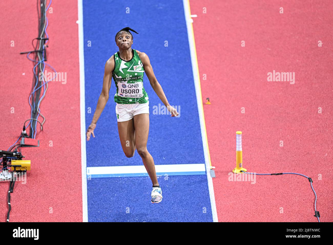 Ruth Usoro participating in the Belgrade 2022 World Indoor ...