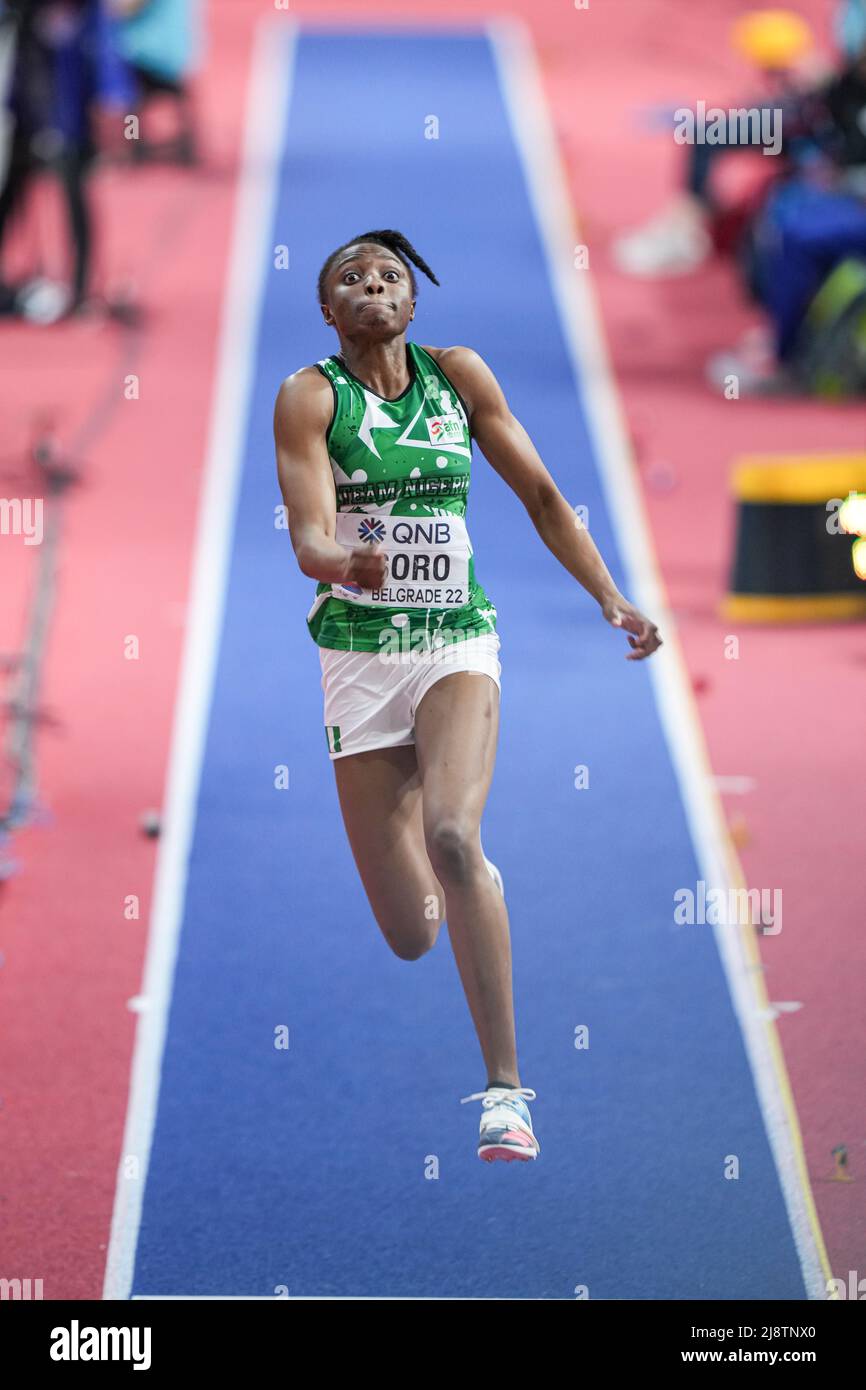 Ruth Usoro participating in the Belgrade 2022 World Indoor ...