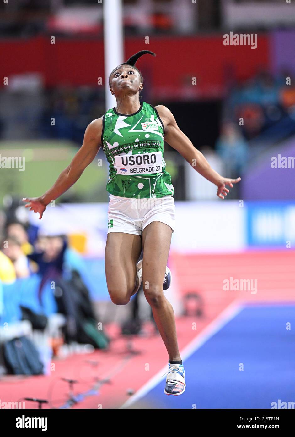 Ruth Usoro participating in the Belgrade 2022 World Indoor ...