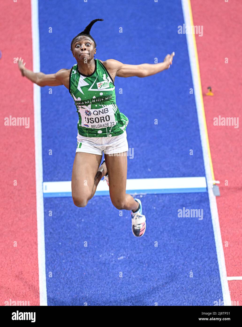 Ruth Usoro participating in the Belgrade 2022 World Indoor ...