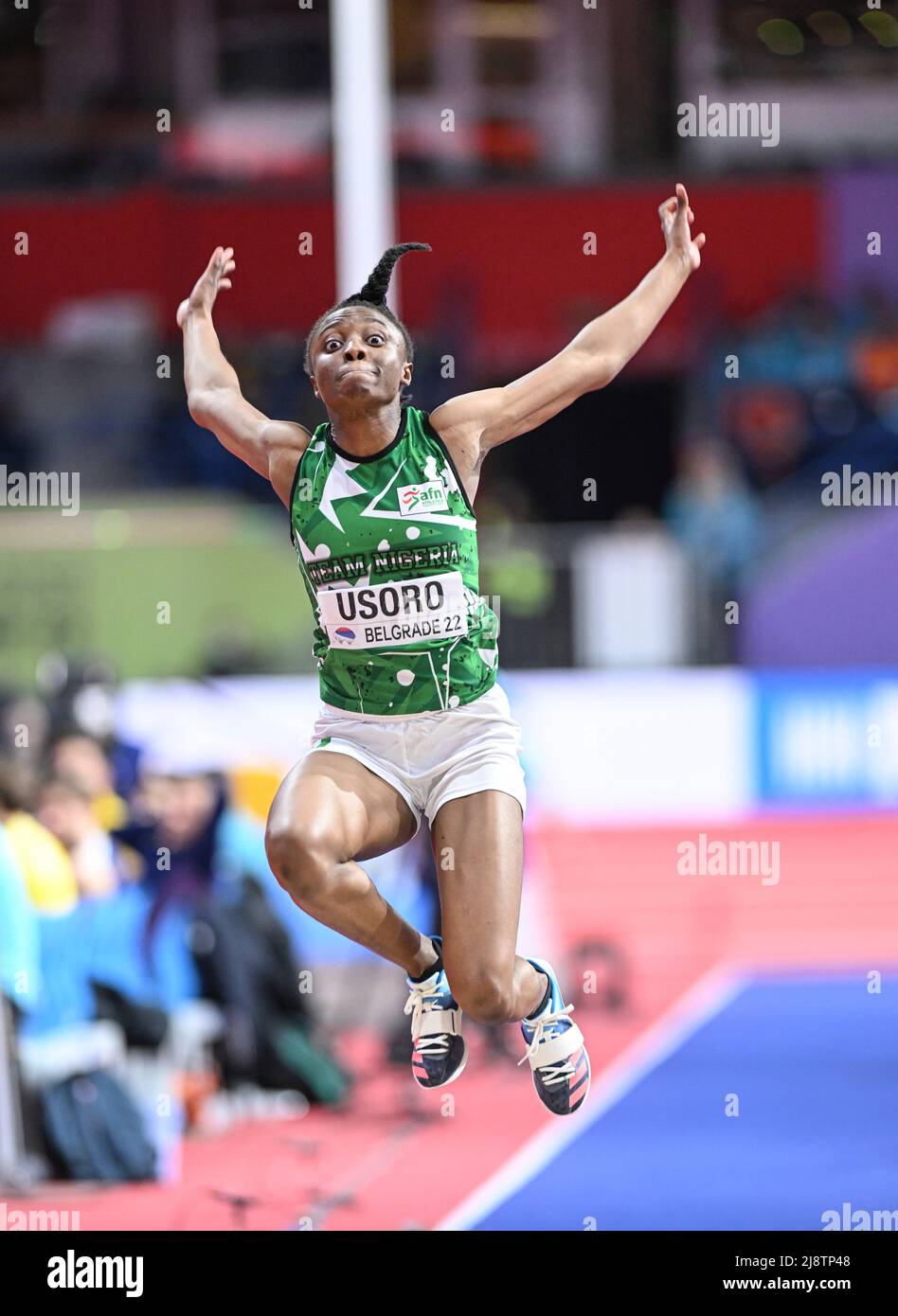 Ruth Usoro participating in the Belgrade 2022 World Indoor ...