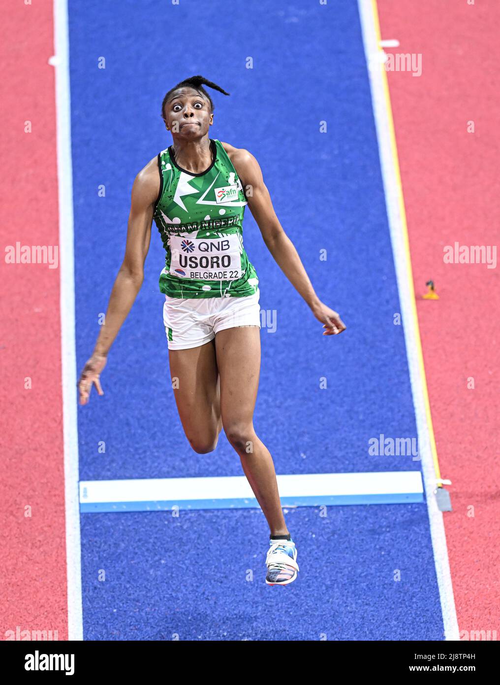 Ruth Usoro participating in the Belgrade 2022 World Indoor ...