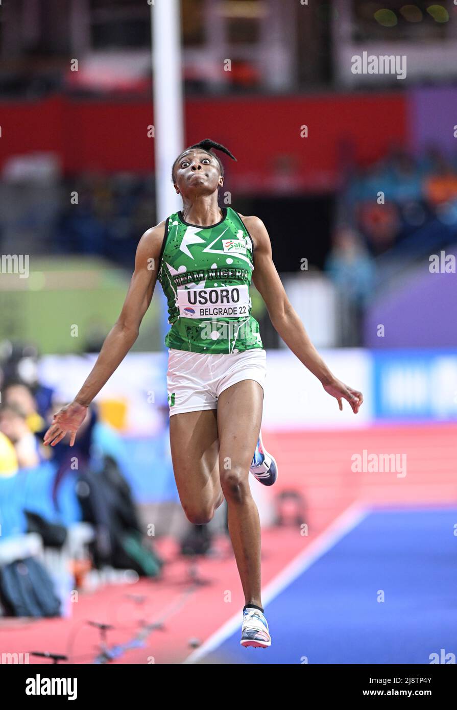Ruth Usoro participating in the Belgrade 2022 World Indoor ...