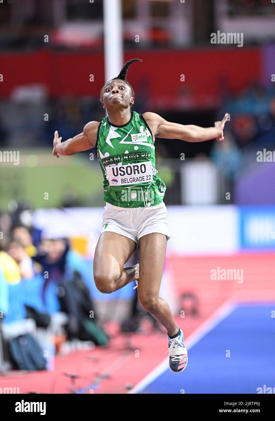 Ruth Usoro participating in the Belgrade 2022 World Indoor ...