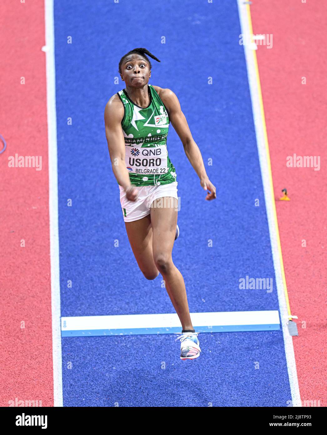 Ruth Usoro participating in the Belgrade 2022 World Indoor ...